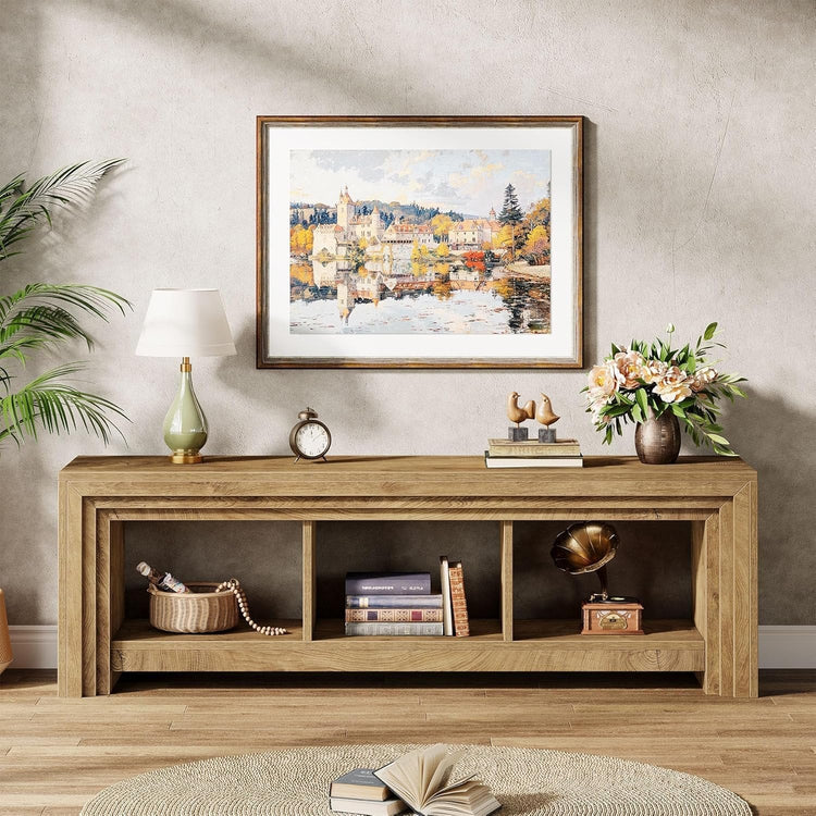 63" TV Stand, Entertainment Center Media Console for TVs Up to 75"